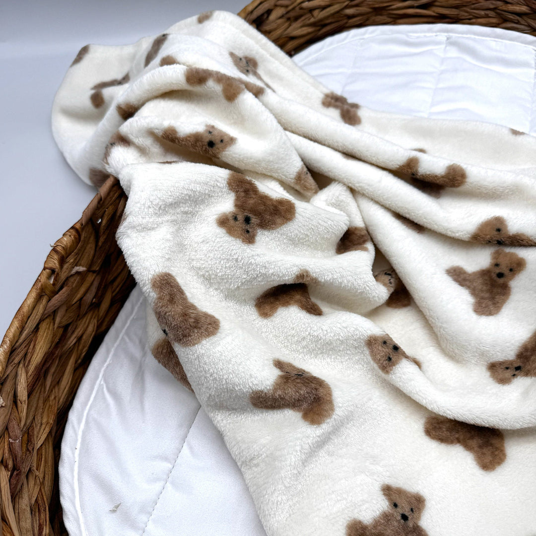 Bear Fleece Minky Blanket – Cozy Crew Club
