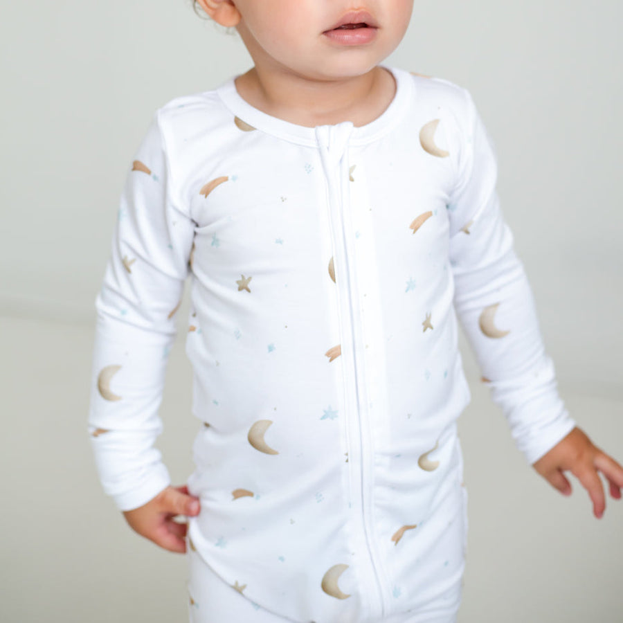 Galaxy Bamboo Zip Sleepsuit One Piece – Cozy Crew Club