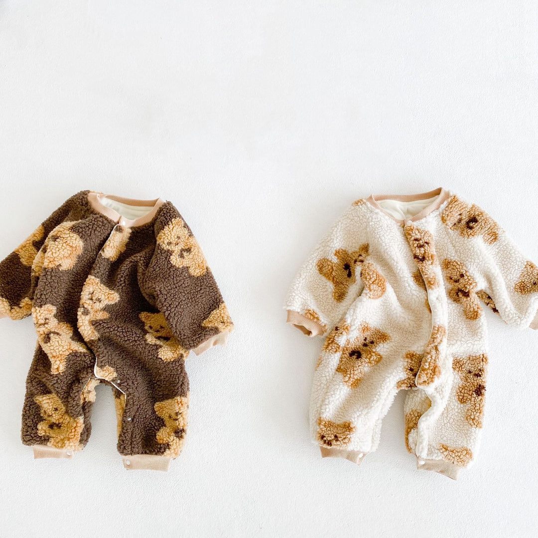 Bear Fleece Romper – Cozy Crew Club